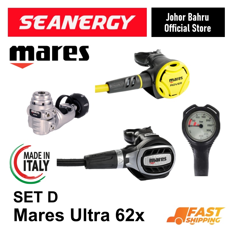 Mares Ultra 62x Scuba Diving Regulator Set First Stage Second Stage ...