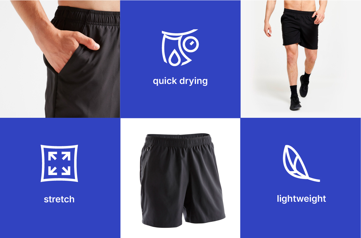 Decathlon Men's Fitness Cardio Training Shorts FST 100 (Quick Drying ...