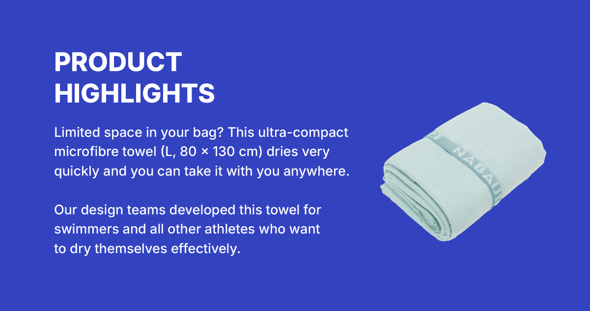 Decathlon L 80 x 130 cm Microfiber Swimming Towel (Compact, Quick ...