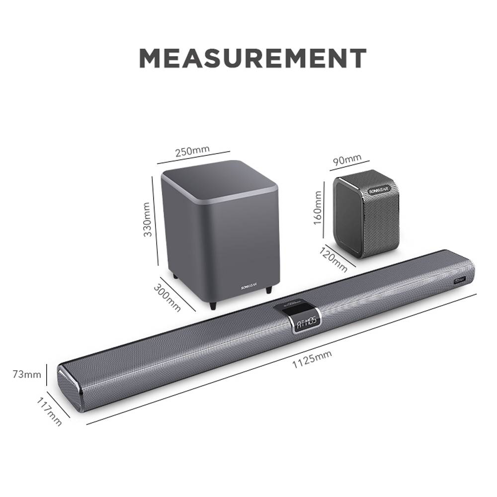 SONICGEAR STUDIOBAR 6000 WIRELESS SOUND BAR WITH 7.1.4CH SOUND SYSTEM ...