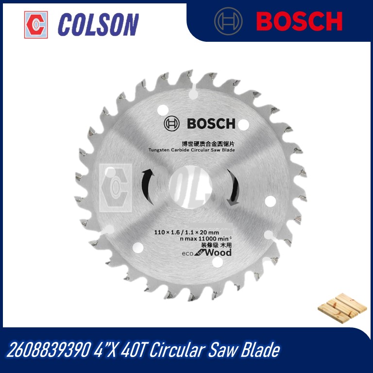 COLSON BOSCH 2608839390 4”X 40T Circular Saw Blade | Shopee Malaysia