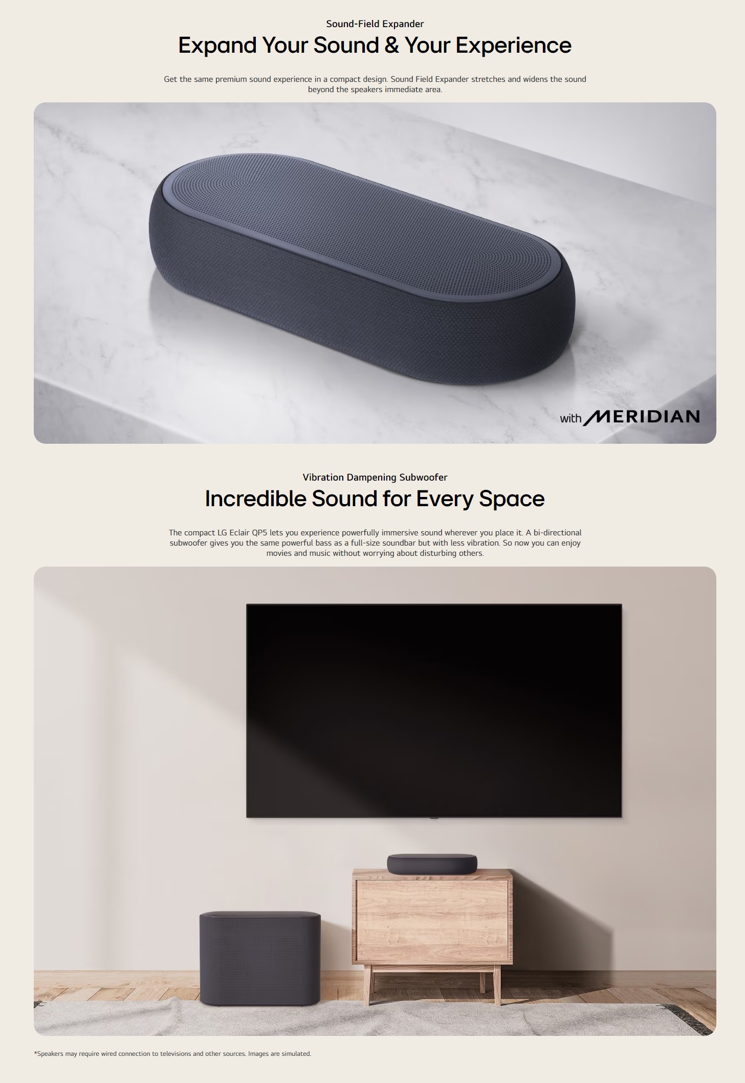 LG Eclair QP5 320W 3.1.2ch Dolby Atmos & DTS:X Compact Sound Bar with ...