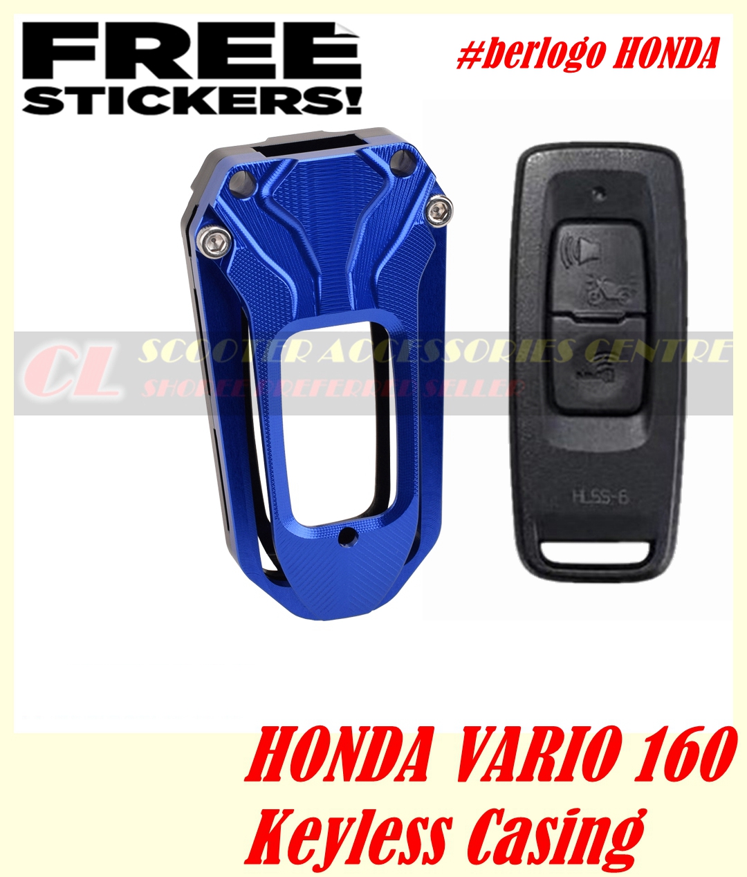 HONDA VARIO 160 Keyless Cover HONDA VARIO 160 Key Casing Keyless Kunci ...