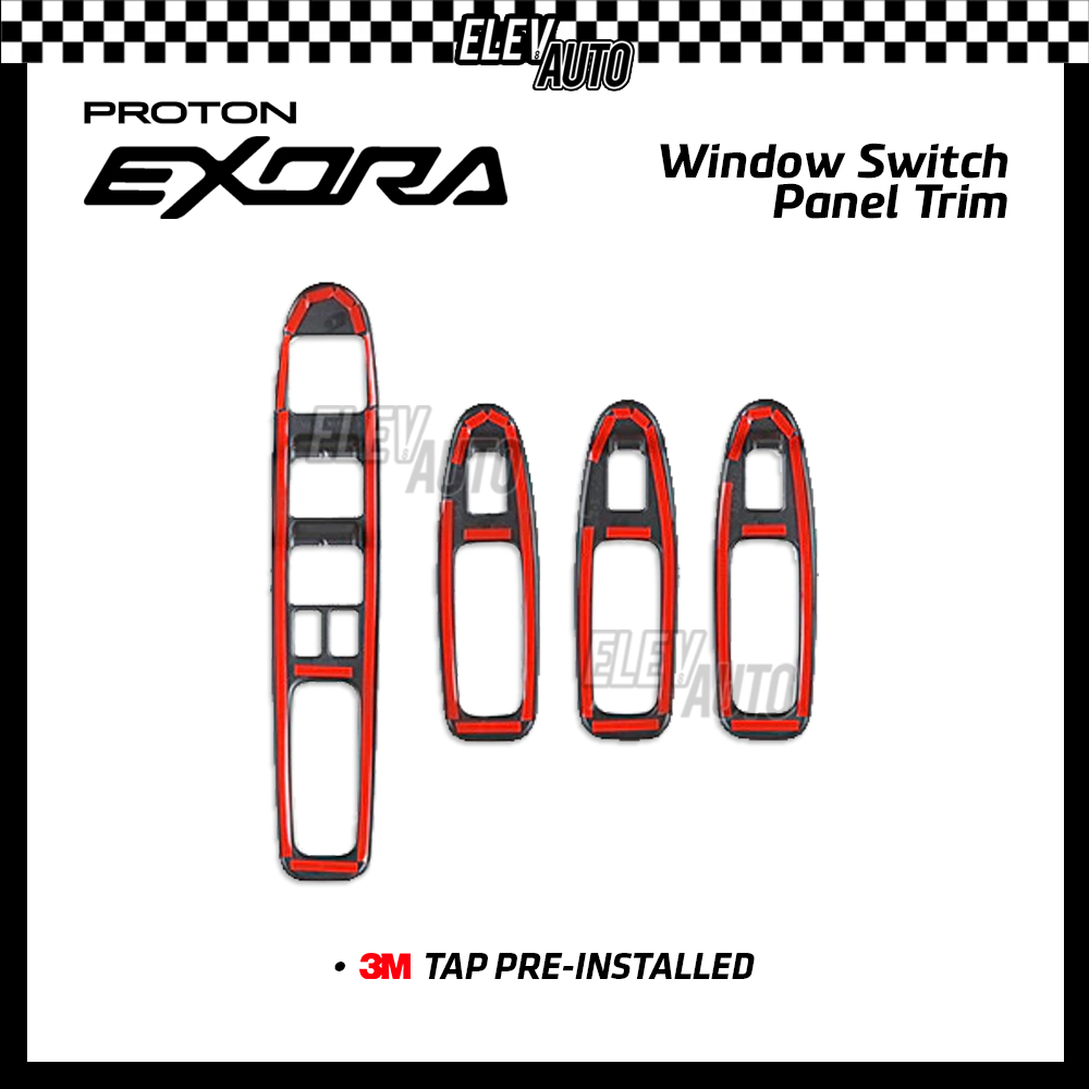 Proton Exora Window Switch Panel Trim Carbon Black Interior Accessories ...