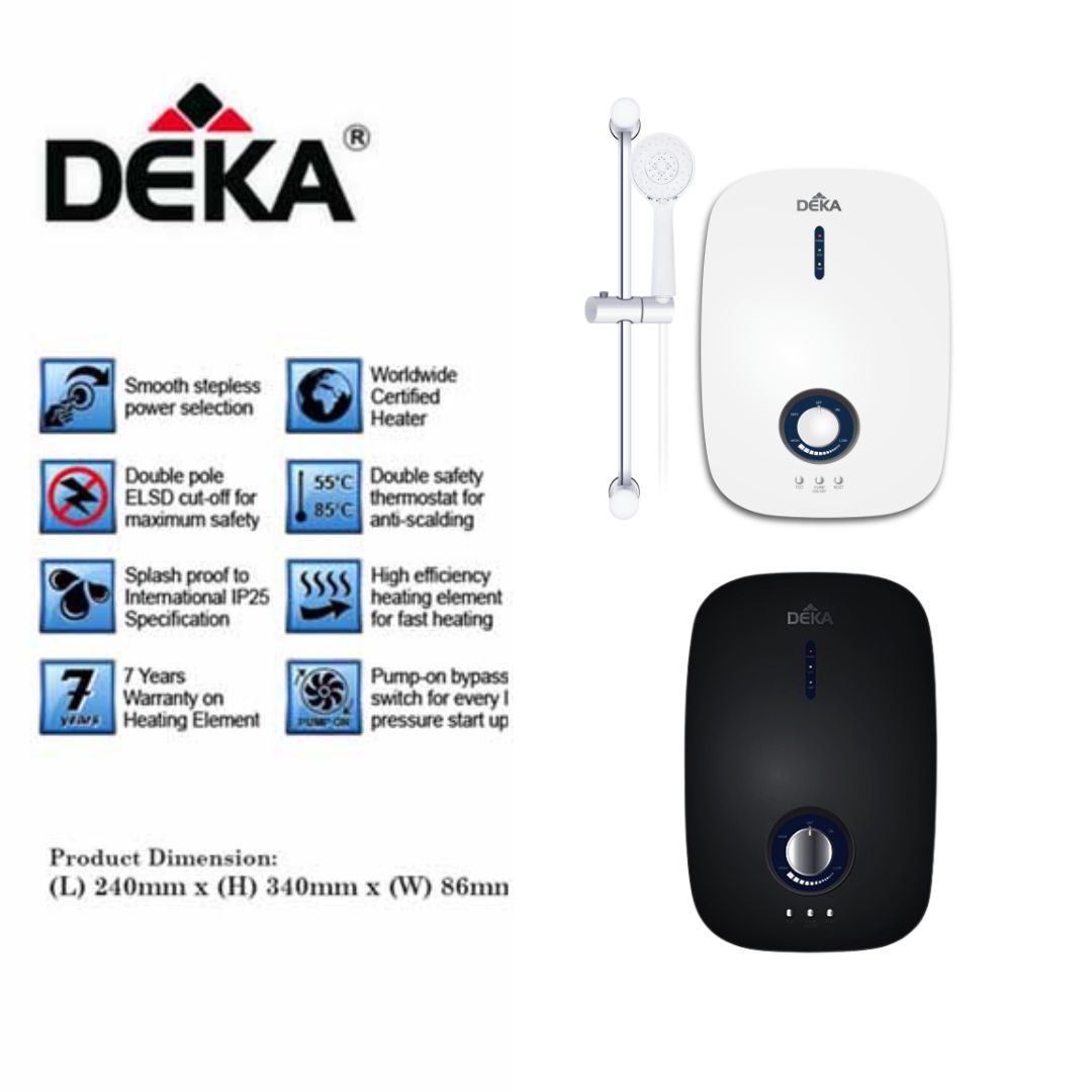 DEKA D200 DC Pump Instant Heat Water Heater with DC Inverter Pump Matte ...