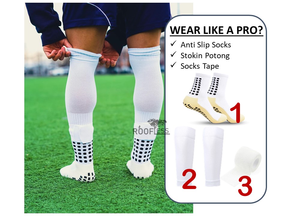 ROOFLESS Stokin Anti Slip Stokin Grip Stokin Bola Sepak Stokin Potong ...