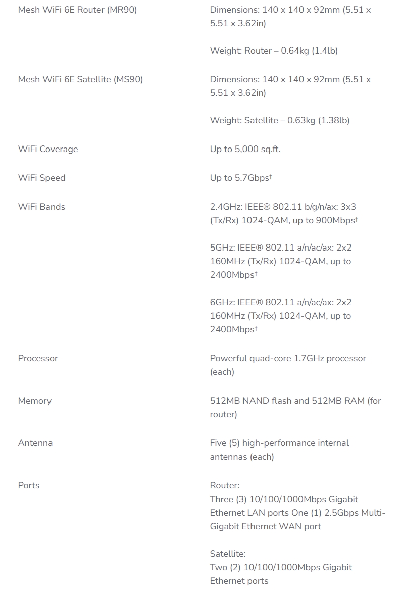 Netgear Nighthawk Tri-Band WiFi 6E Mesh System, 5.7Gbps, Router + 1 ...
