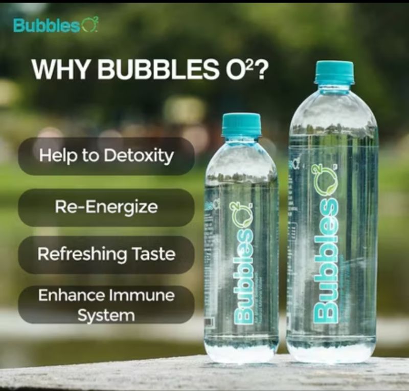 Bubbles O2 Air Mineral beroksigen mempunyai kandungan oksigen terlarut ...