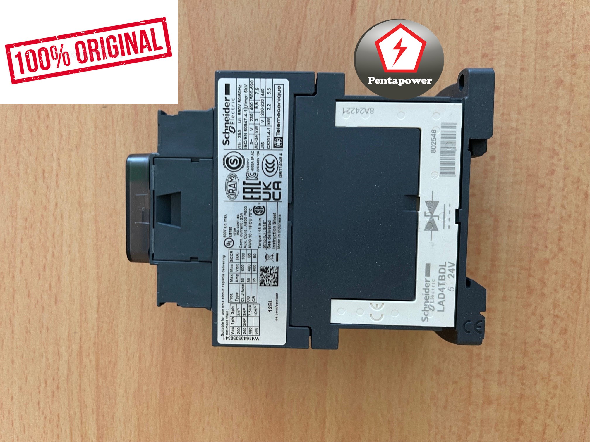 SCHNEIDER LC1D12BL TeSys Deca, nonreversing, 12A, 7.5HP at 480VAC, up ...