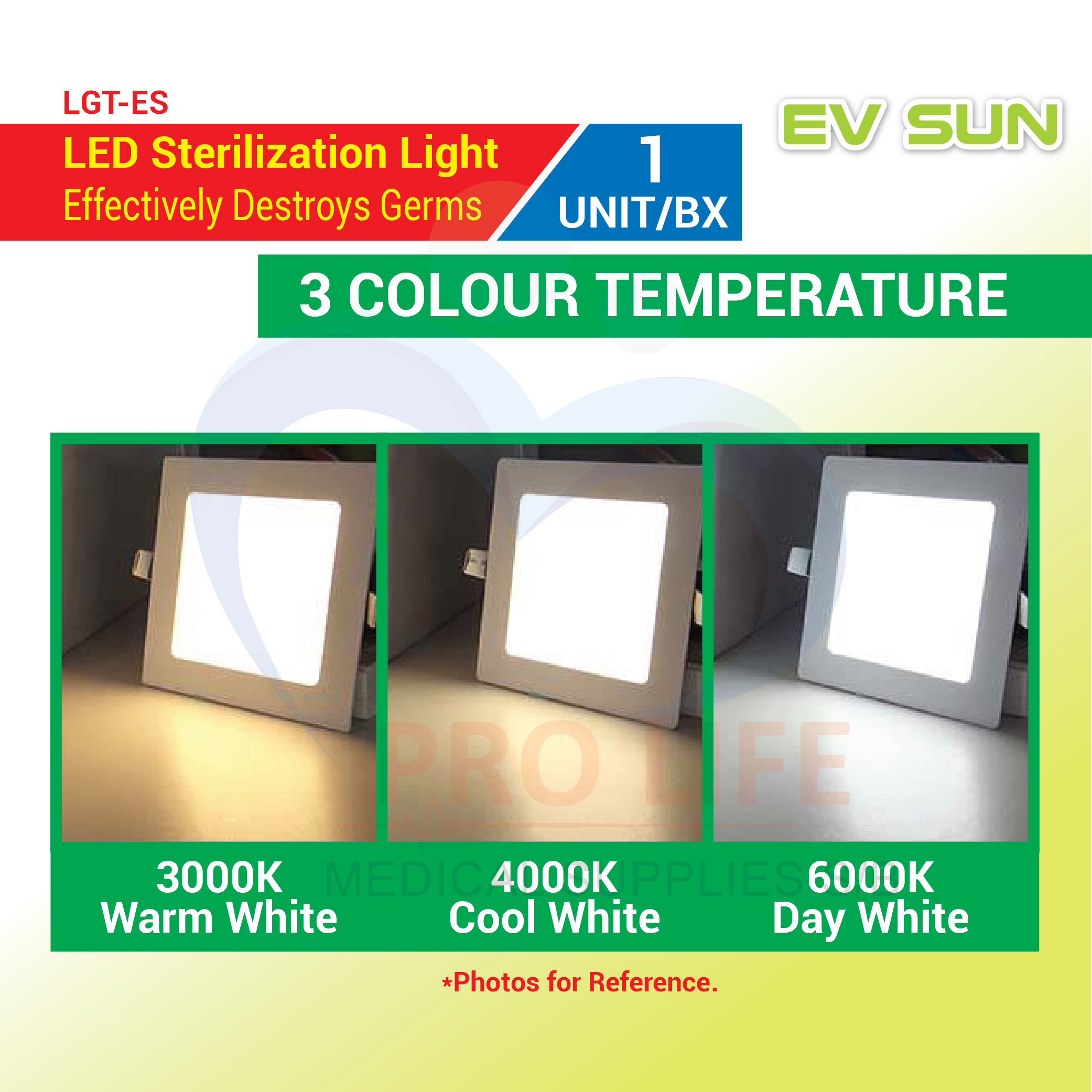 EV SUN LED Sterilization Light Effectively Destroys Germs(Downlight ...