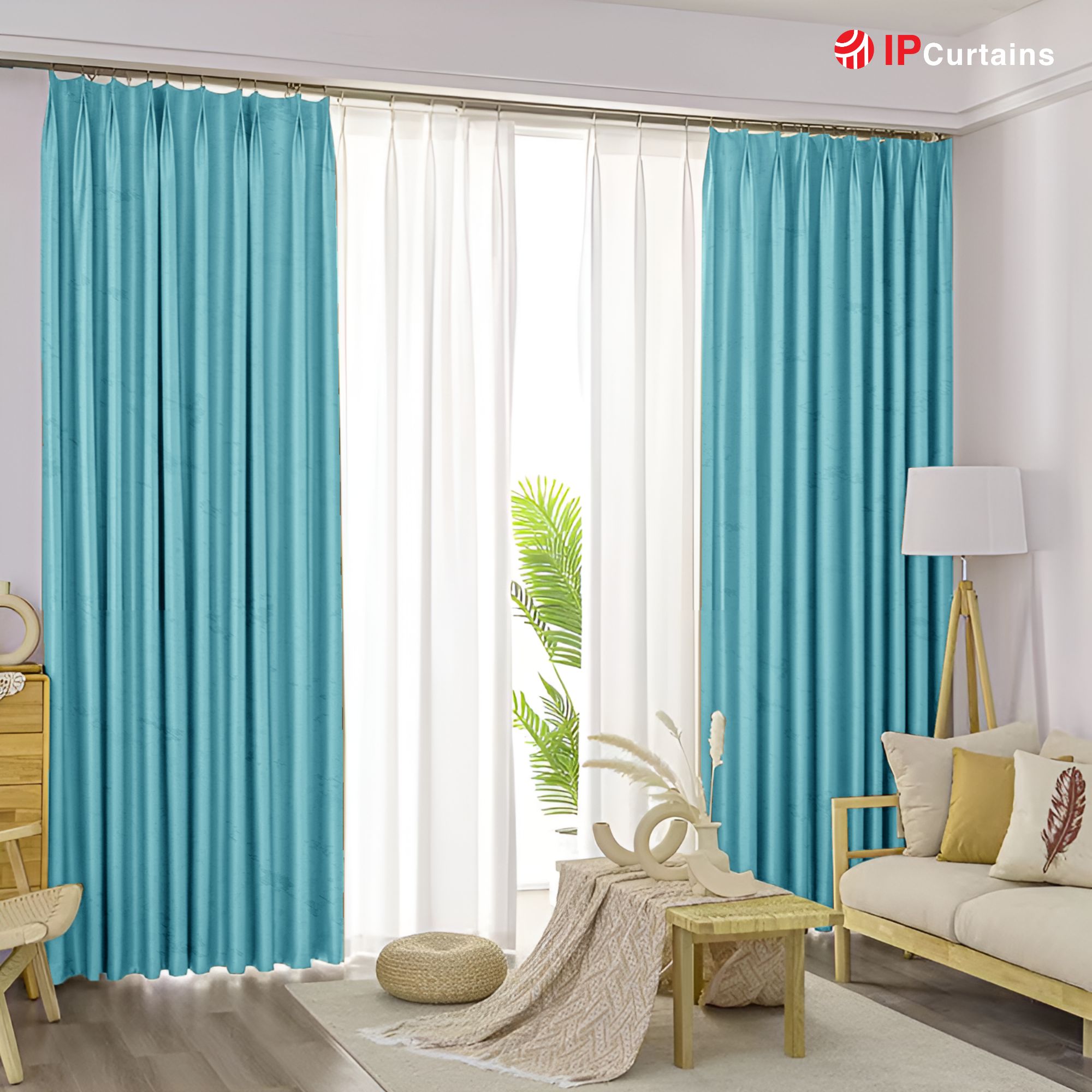 IP CURTAIN HARMOFY Langsir 90% Blackout Warna Blue (Biru) Ready Stock ...