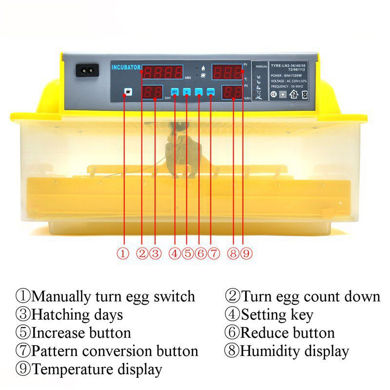 Automatic Egg Incubator Bird Chicken Duck Poultry Egg Incubators ...