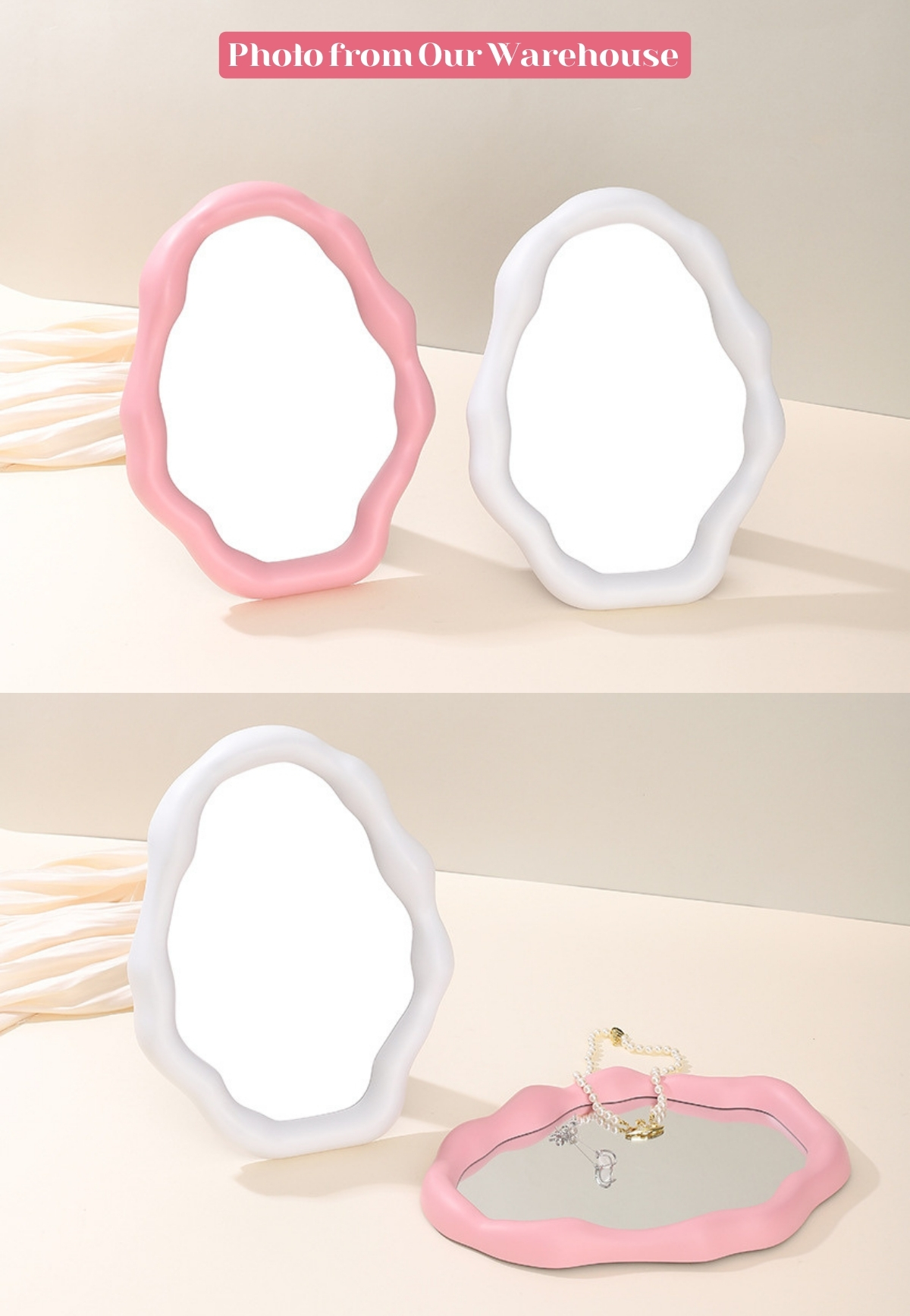 SAH Cloud Small Makeup Mirror Portable Cute Desk Mirror Aesthetic ...