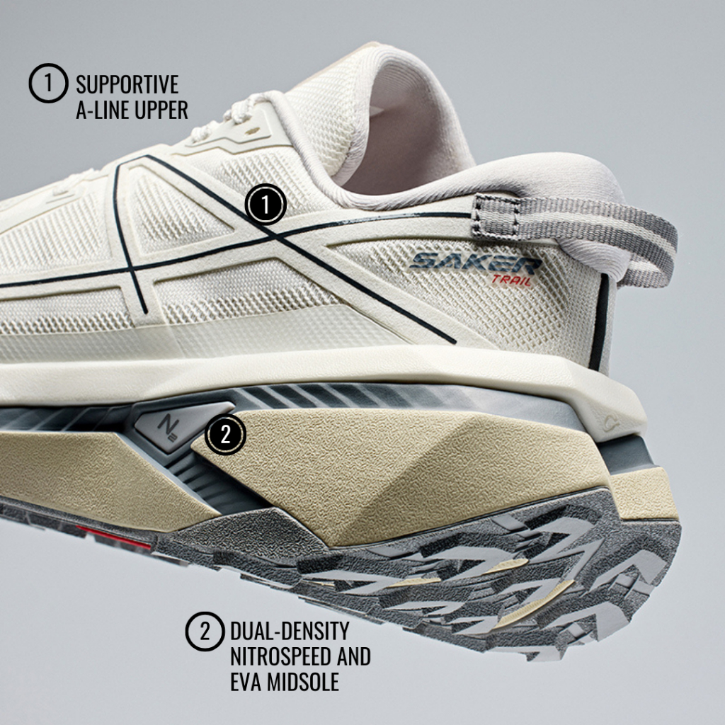 ANTA Men Saker 2 Running Shoes 1124D5502A-2 -White/White/Grey (Kasut ...