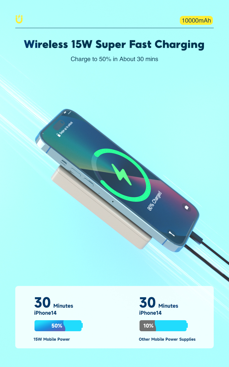 GeekTown Magnetic Wireless Powerbank Magsafe Fast Charge Metal Panel ...