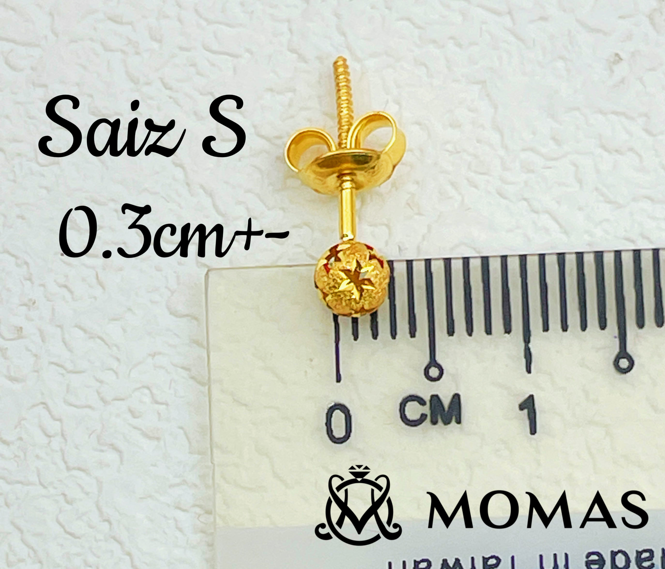 Subang Paku Emas 916 Subang Lolipop emas 916 Tulen Anting anting emas ...