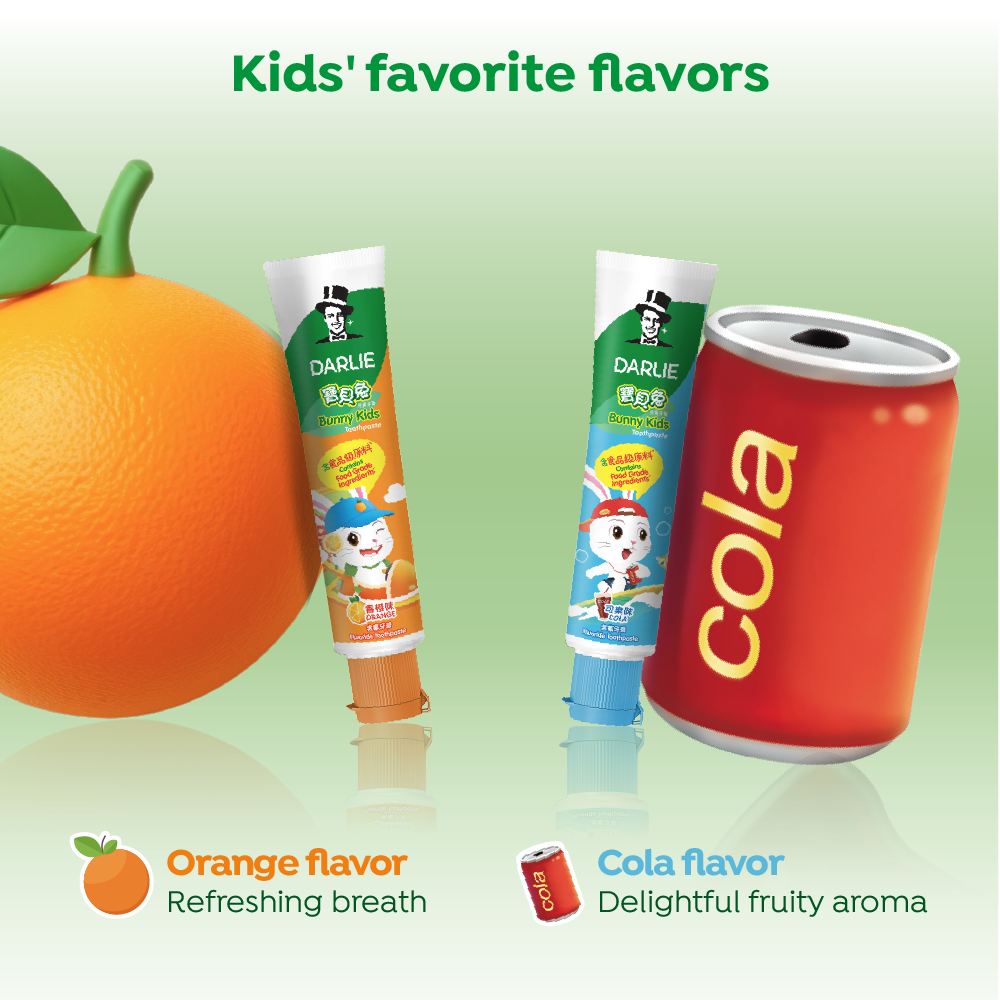 DARLIE Bunny Kids Orange Toothpaste 40gx2 (Value Pack) | Shopee Malaysia