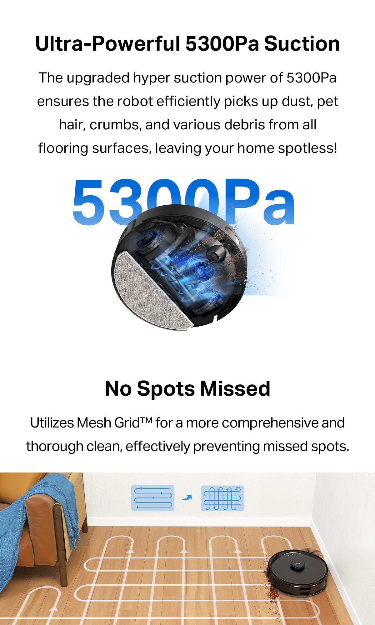 TP-Link Tapo RV30 Max Plus 5300Pa Robot Vacuum Cleaner LiDAR+IMU ...