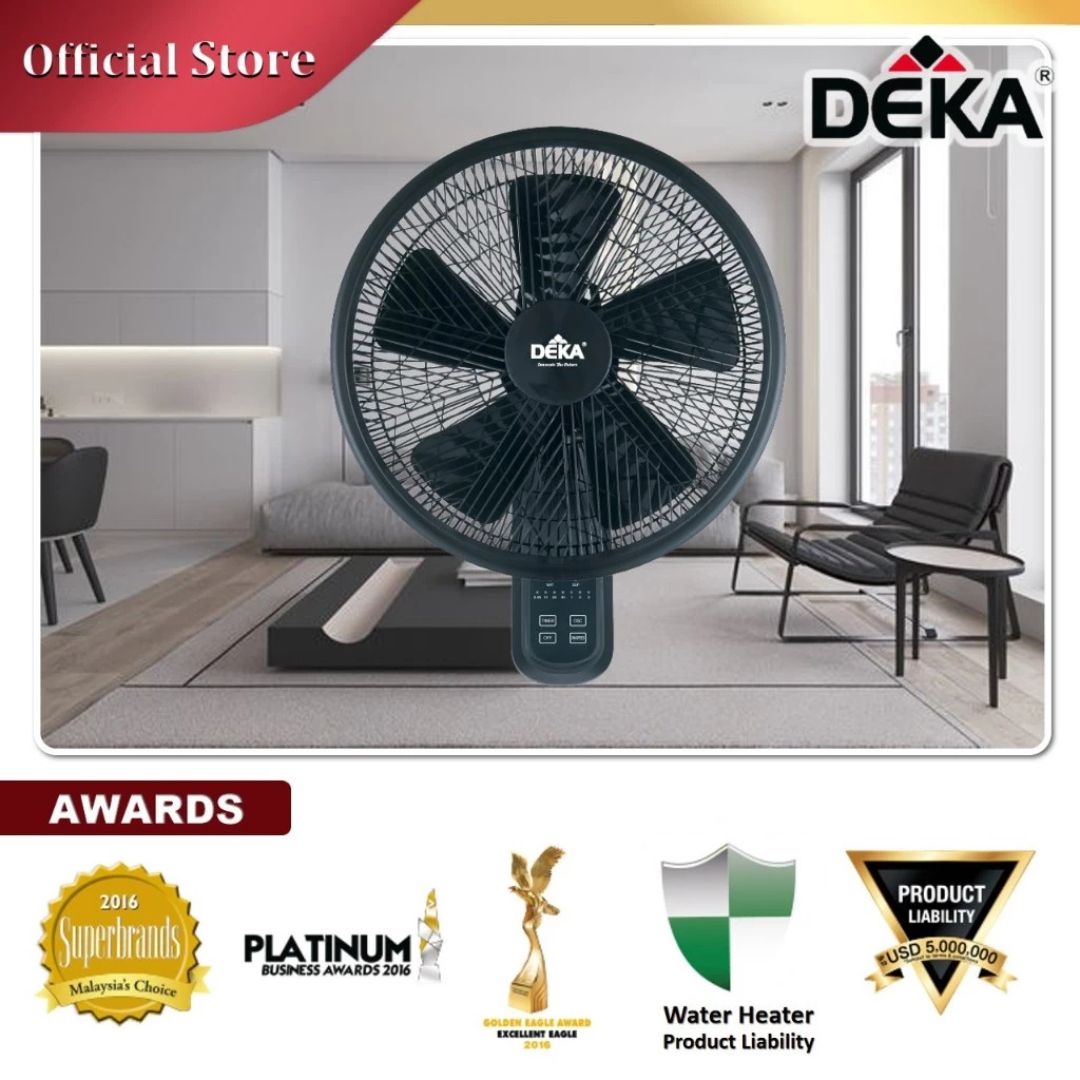 DEKA WF108 WF208R 16" 5 Blades Wall Fan 3 Speeds Control with Remote ...