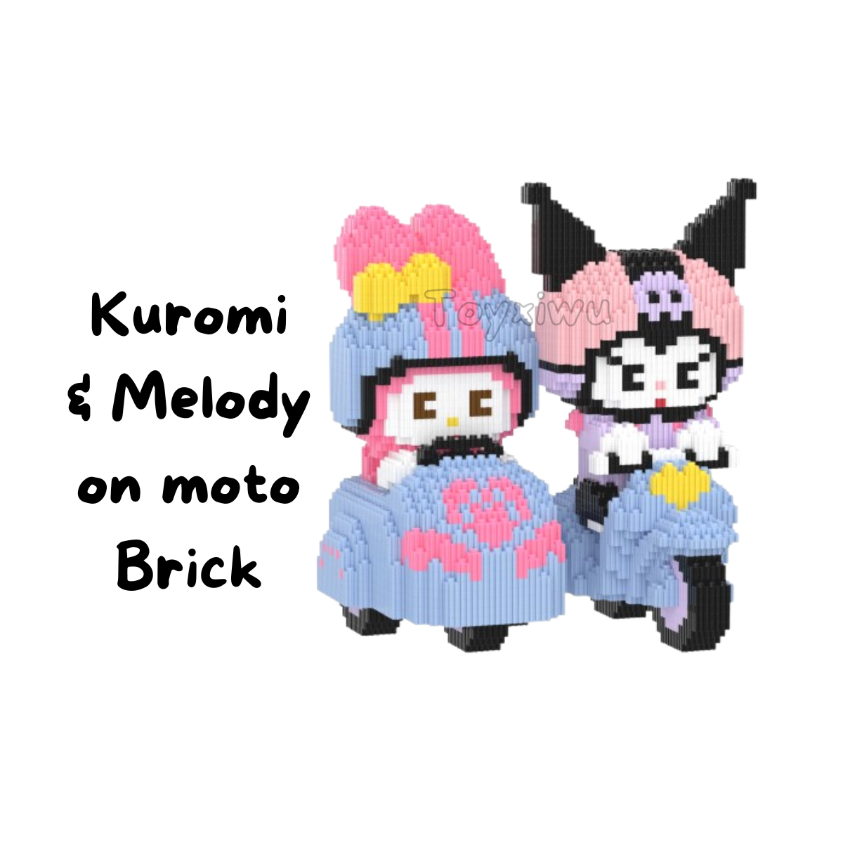 [ Connect Brick ] Duz kuromi and melody on moto building block brick ...