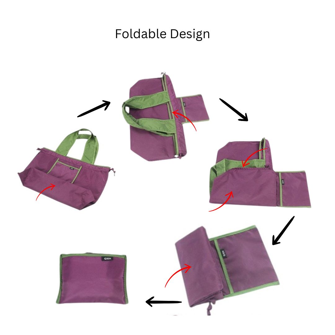 Reusable Foldable Shopping Bag with Drawstring Features Extra Large ...