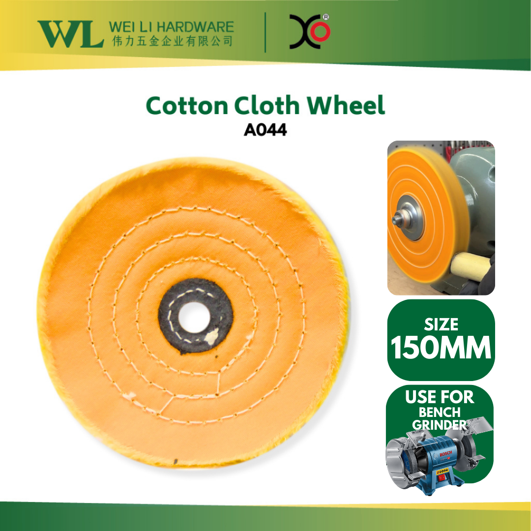XO 6" 150mm x 15mm Polishing Cotton Cloth Wheel A044 for Bench Grinder / Buffing Wheel 6 ...