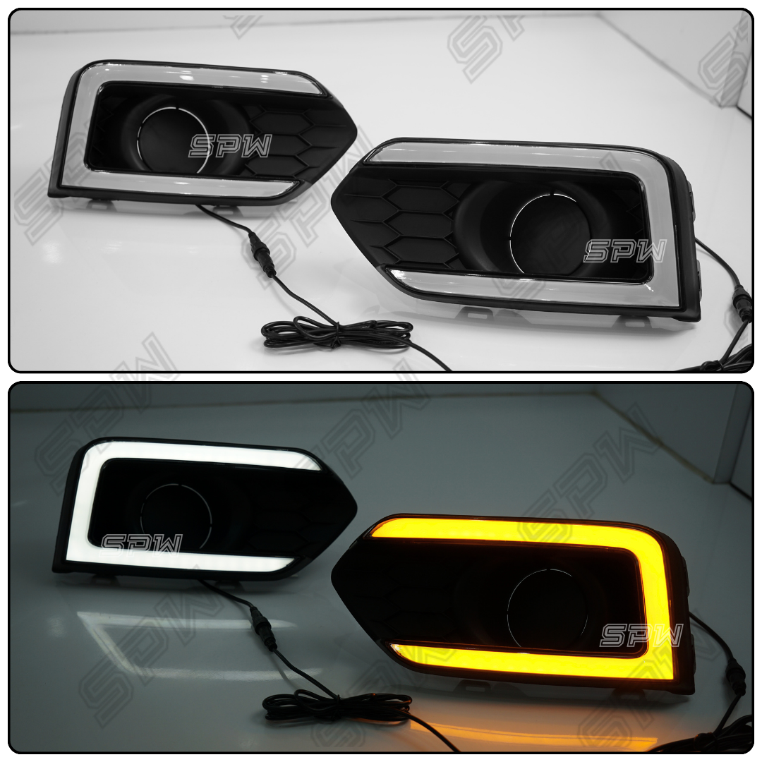 Honda City GM6 Facelift (2017-2019) DRL Daylight Foglamp Cover LED ...