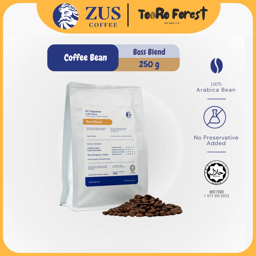 ZUS Signature Roasted Coffee Bean - Boss Blend - 250g | Shopee Malaysia
