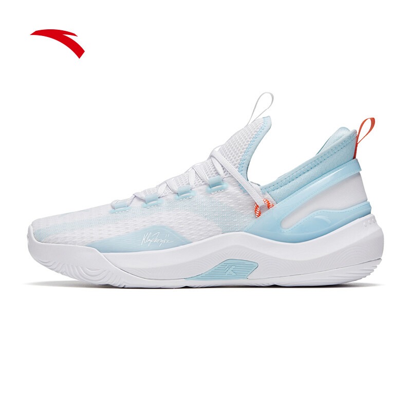 ANTA Men Basketball Shoes 1124D1606-1 -WHITE/LIGHT STEEL BLUE (Kasut ...