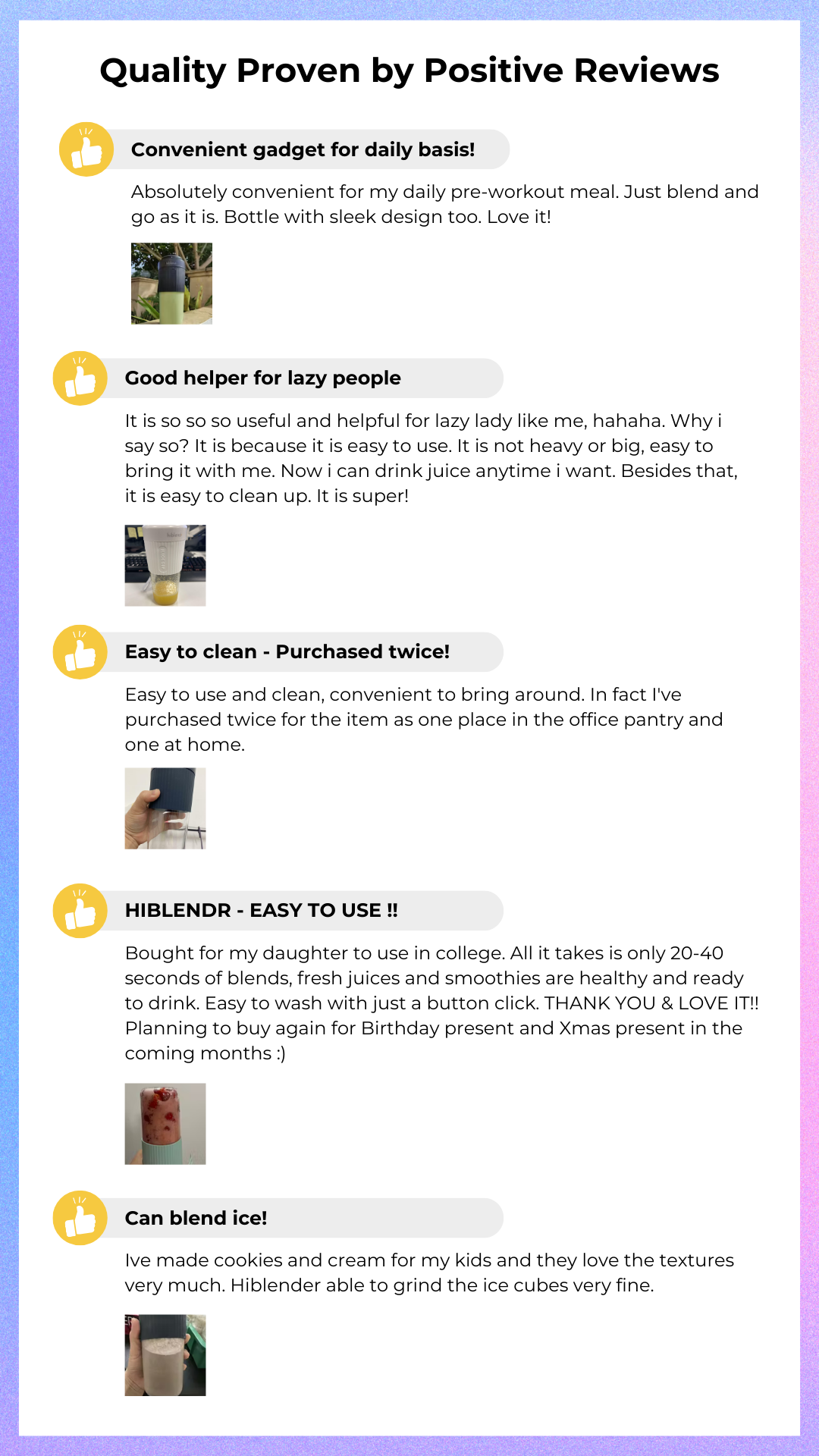 Hiblendr Juice Cup Ultra 3.0 Portable Blender 500ml USB-C Rechargeable ...