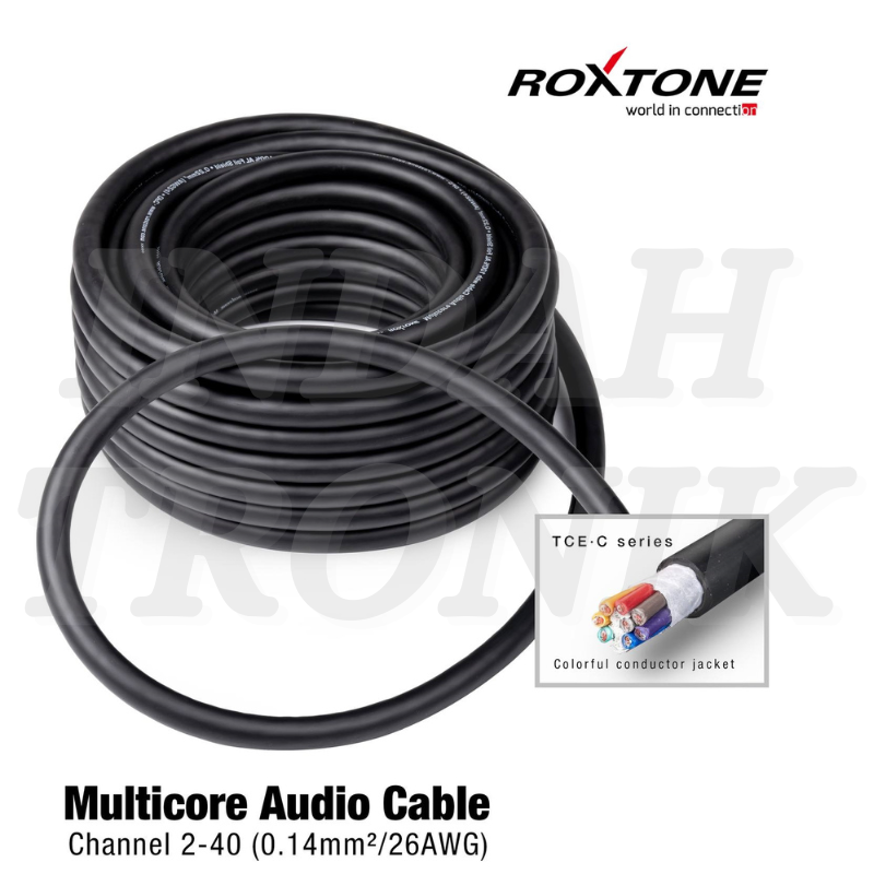 [1 meter] Roxtone 2/4/8 Multi Channel Aluminum Foil Shielded Snake ...