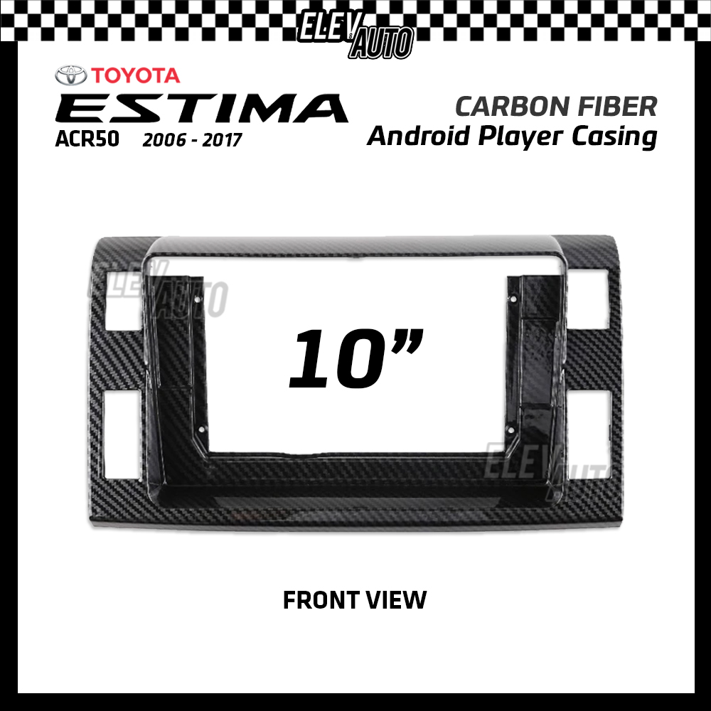 Toyota Estima ACR50 2006 - 2015 CARBON FIBER 10" Android Player Casing ...