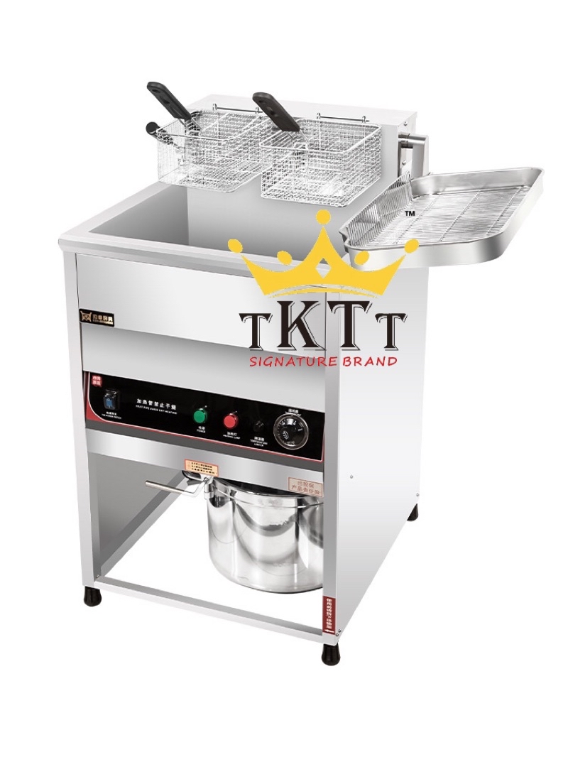 TKTT XL Commercial Gas Deep Fryer Stand Landed Automatic Temperature Deep Fryer Dapur Goreng ...