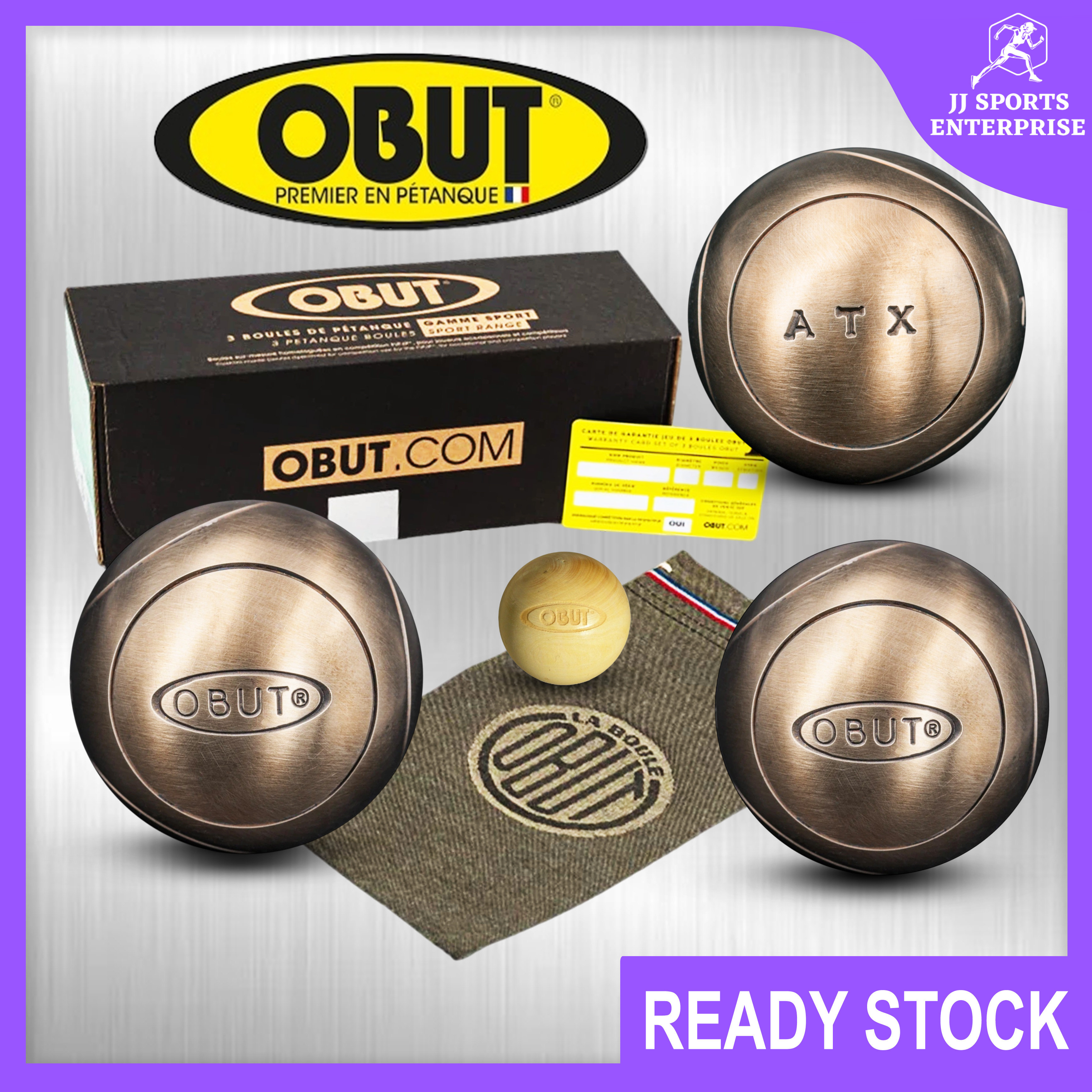 OBUT Petanque Boules ATX Style 1 Competition Jack Bola Target ...