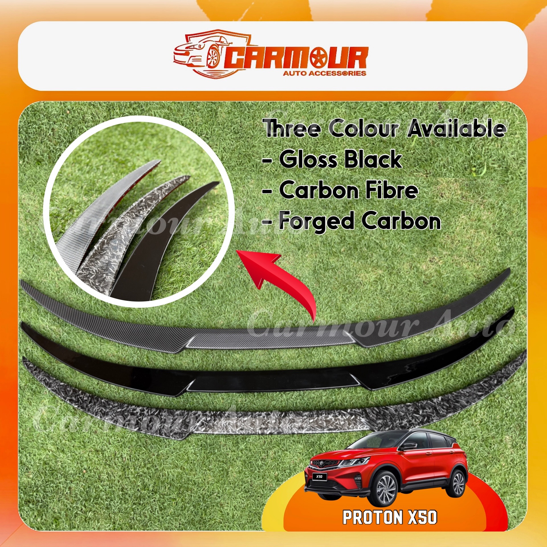 🔥New Arrival🔥 Proton X50 Rear Trunk Mid Spoiler M4 Sport Style Ducktail ...