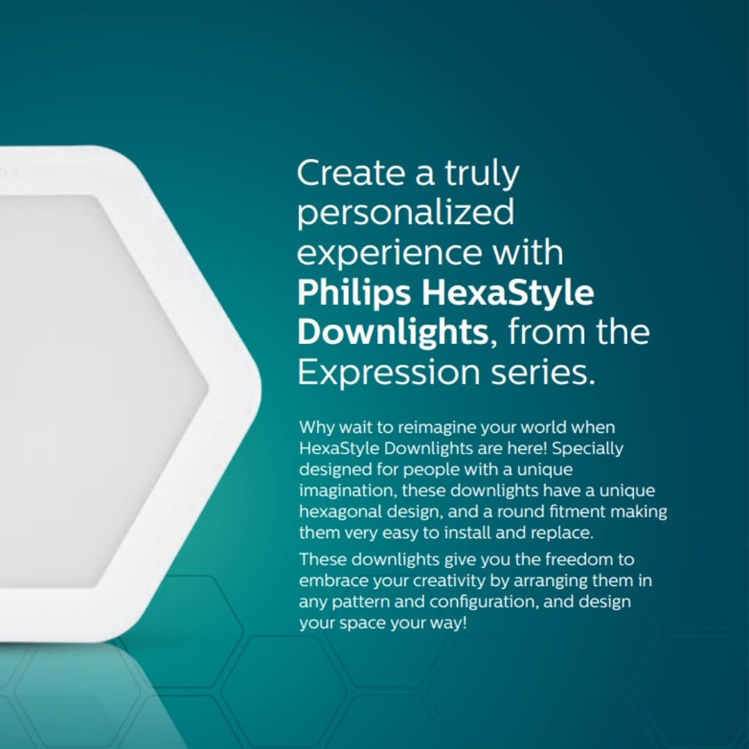 🔥NEW🔥PHILIPS Hexastyle Recessed Downlight 4''8W / 6''12W LED Ceiling ...