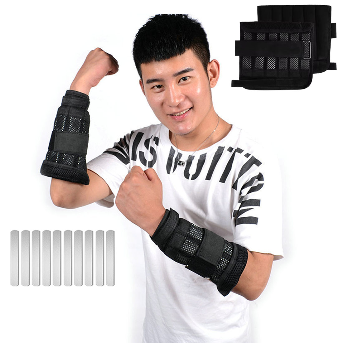1KG, 2KG, 3KG Wrist Arm Weights, One Pair (2PCS) Adjustable Wrist ...