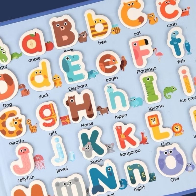 Magnetic Alphabet Book ABC Letter Kids Learning Educational Game Buku ...
