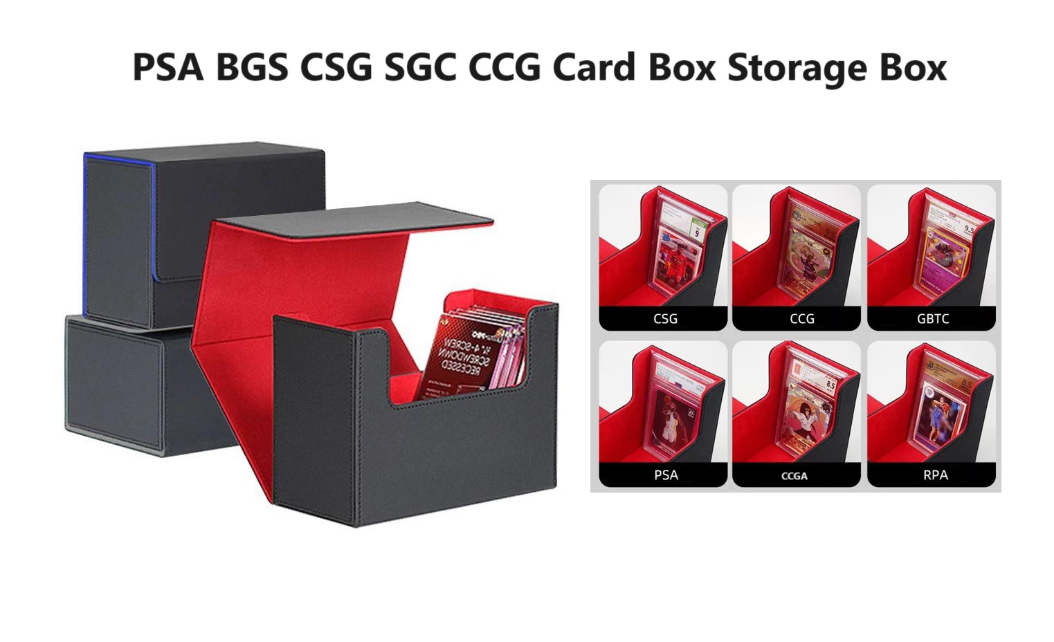 【MY STYLESZ】PSA BGS CSG SGC CCG RPA Card Box Storage Box/Pokemon ...