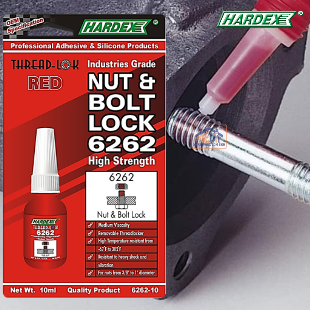 [ HARDEX ] Nut & Bolt Lock 6262 Industries Grade High Strength Medium ...