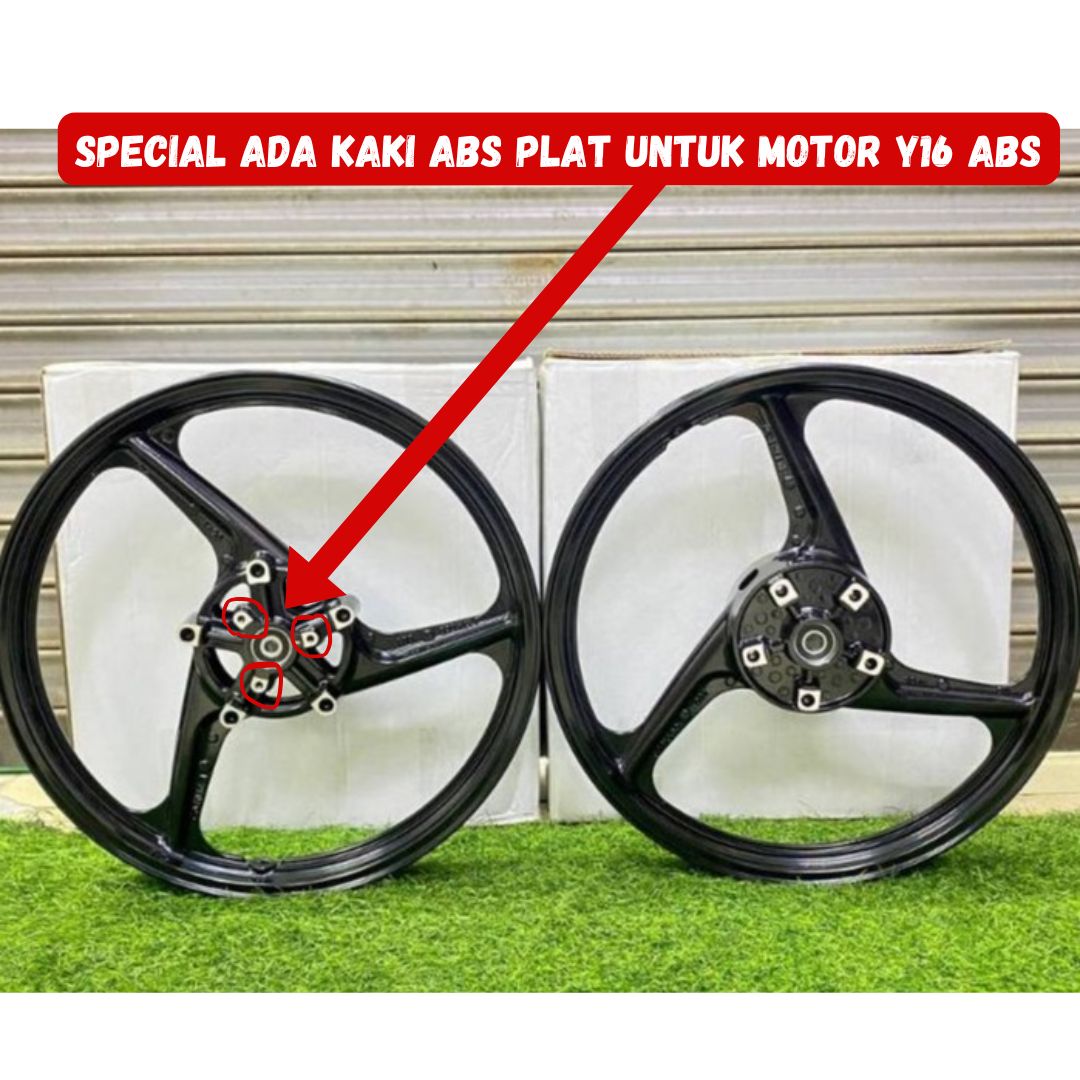 SPORT RIM ENKEI 3L 3 BATANG Y16 ABS 160/160-17 BLACK KILAT Y16ZR ( ABS ...