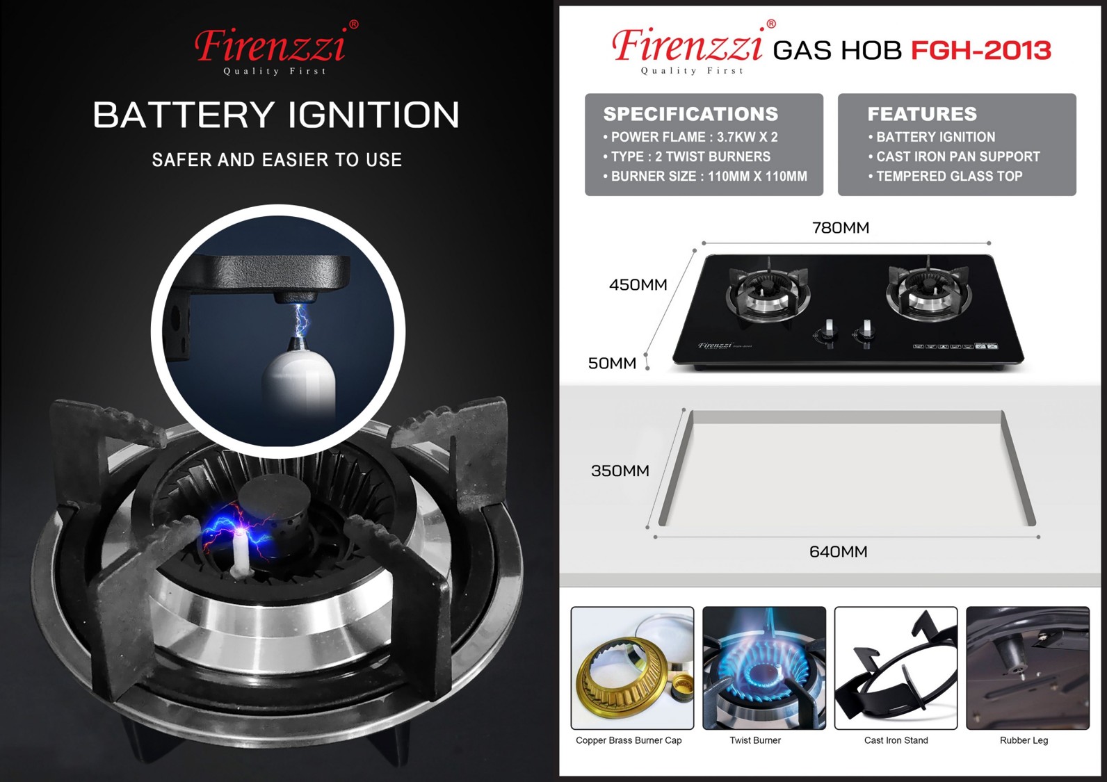 【FREE CAP + DUCTING】FIRENZZI FCH-9368 ACX Cooker Hood 1490 m³/hr (Auto ...