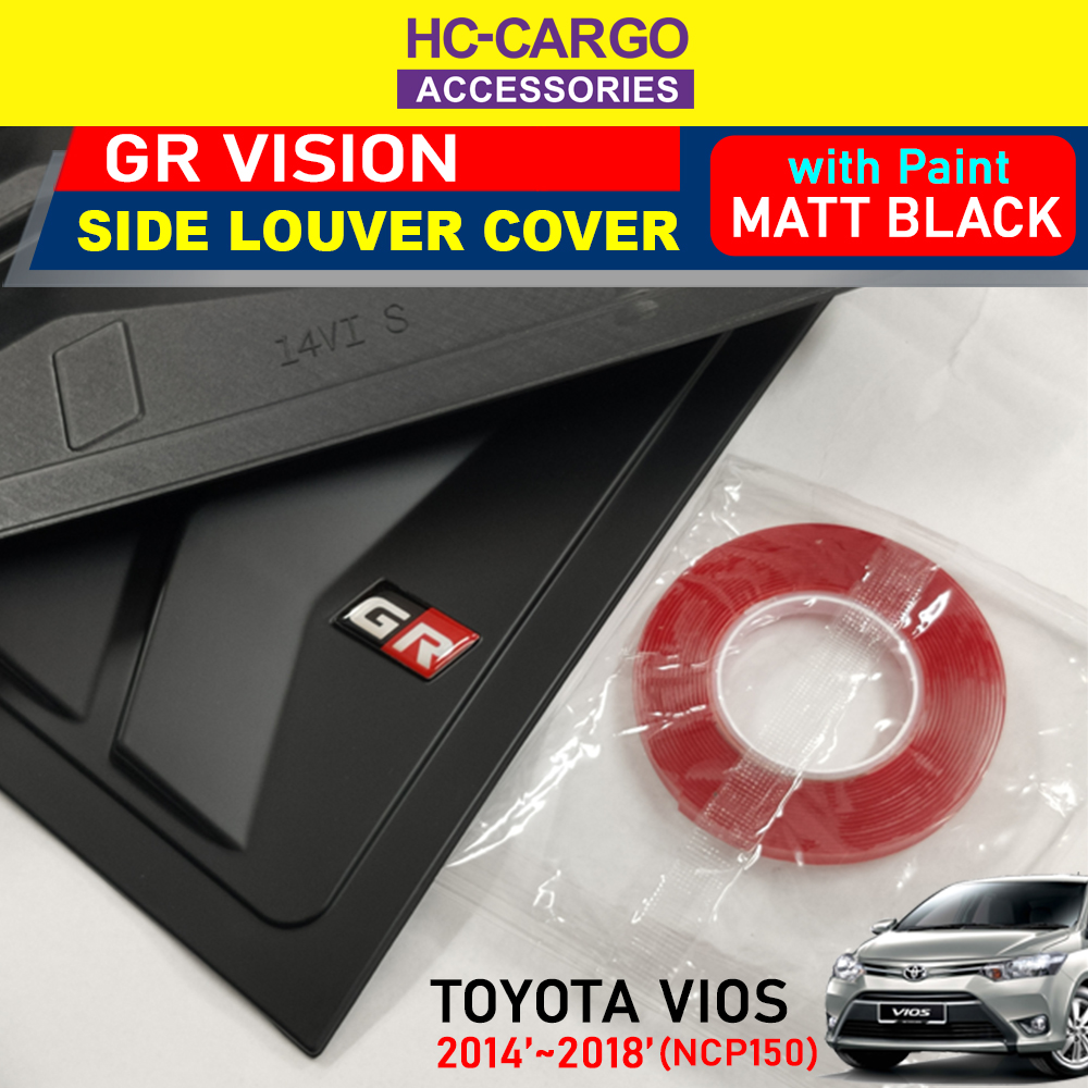Toyota Vios NCP150 2014 - 2018 Rear GR Mustang Triangle Side Louver ...