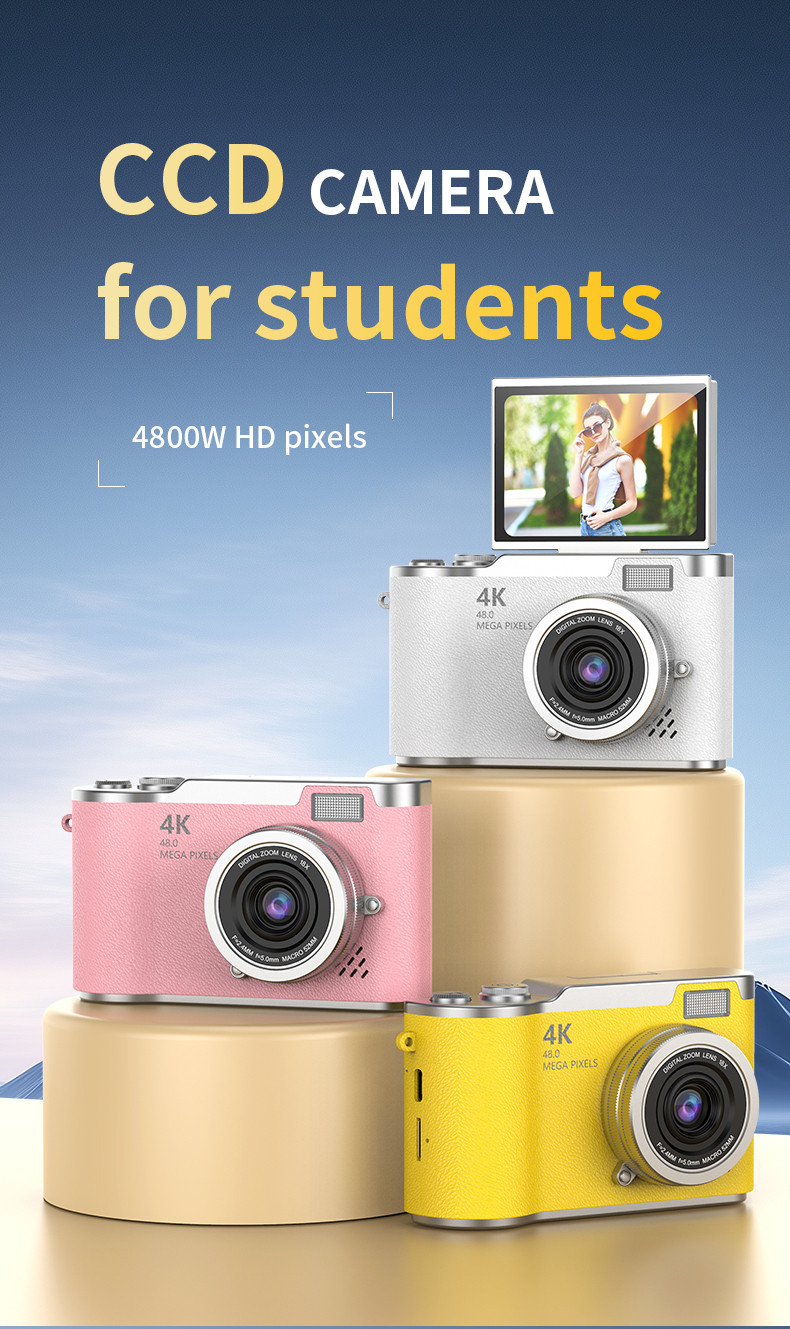 Digital Camera 4K 48MP Photography Camera Rechargeable Cameras 2.4 inch ...