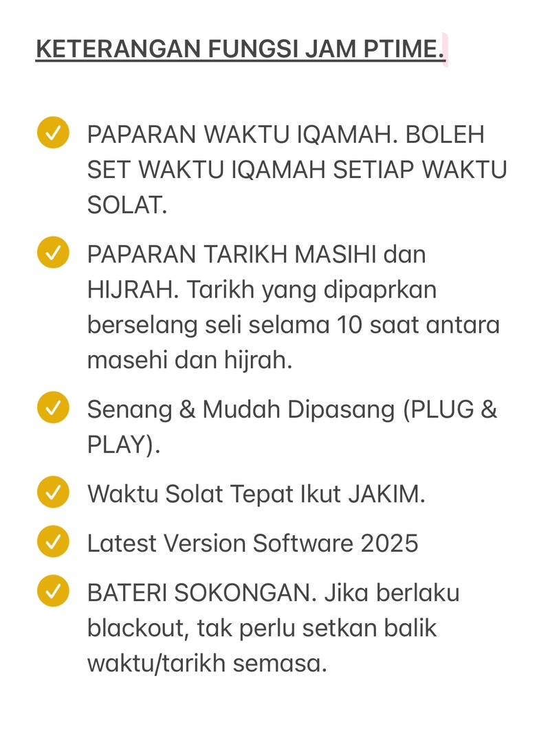 [EDISI 2025] Jam PREMIUM Masjid PTIME PROMAS BUATAN MALAYSIA | Shopee ...