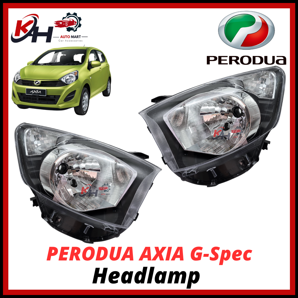 PERODUA AXIA 2014 G Halogen Headlamp RH LH Car Light LAMPU BESAR DEPAN ...
