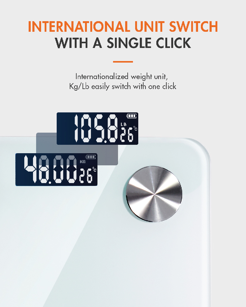 Gaabor Weight Scale HD Tempered Glass Display Low Error Intelligent ...