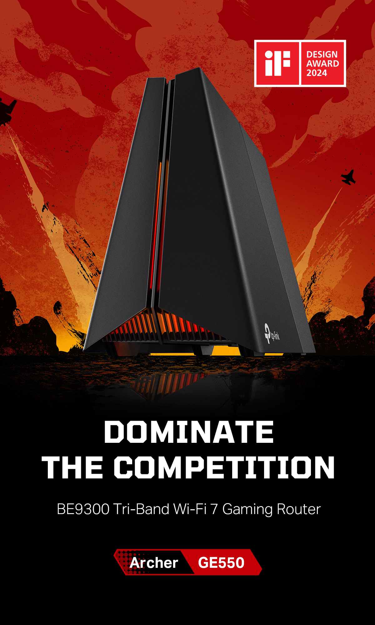 TP-Link Archer GE550 Wi-Fi 7 Gaming Router BE9300 Tri-Band 2x 5G Ports ...