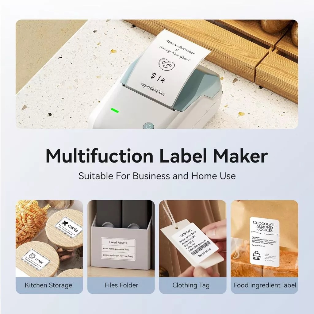 NIIMBOT B1 Label Maker with Auto Identification,2 Inch Bluetooth ...