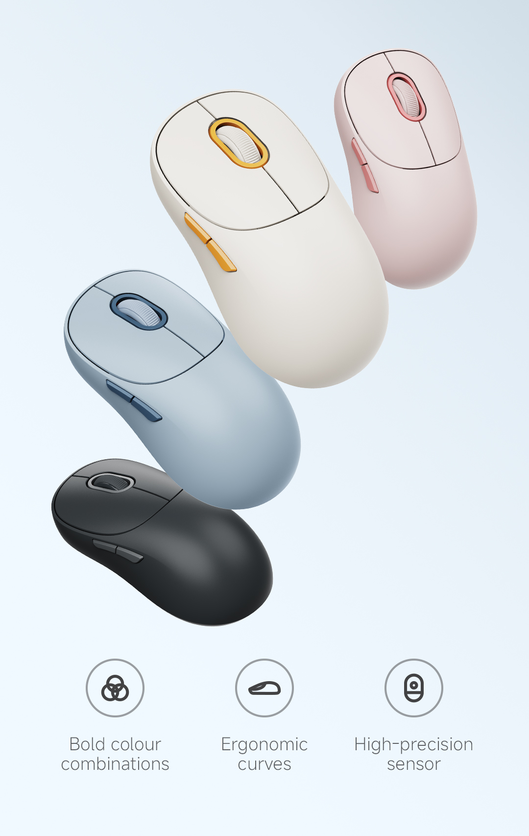 Xiaomi Wireless Mouse 3 dual 2.4GHz and bluetooth modes/convenient side ...